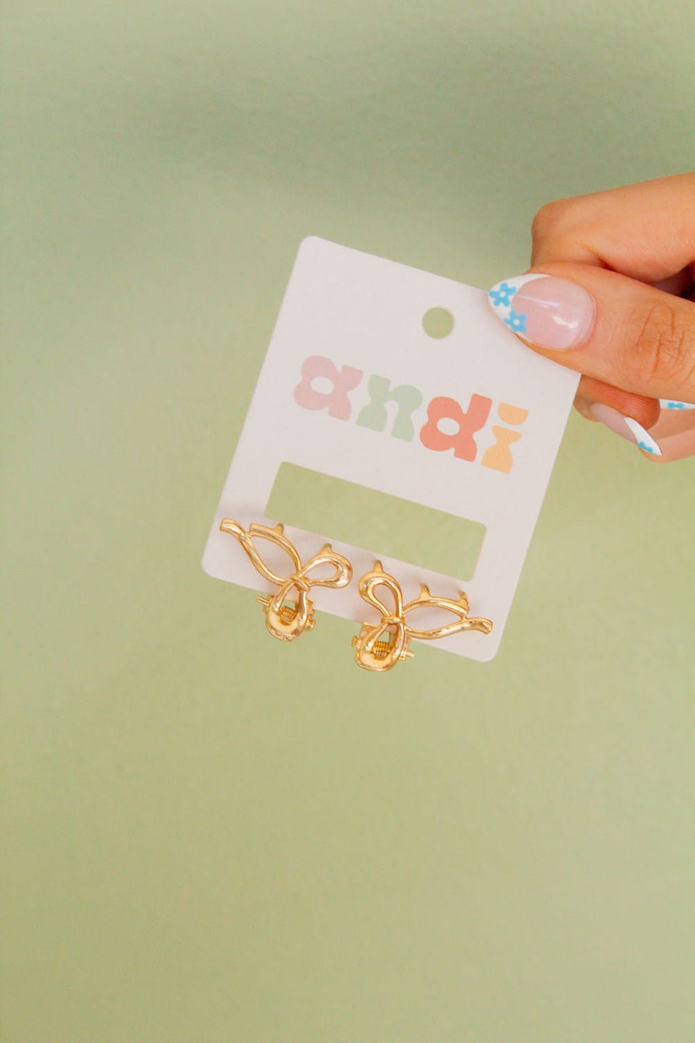 Micro Gold Bow Claw Clips – ANDI