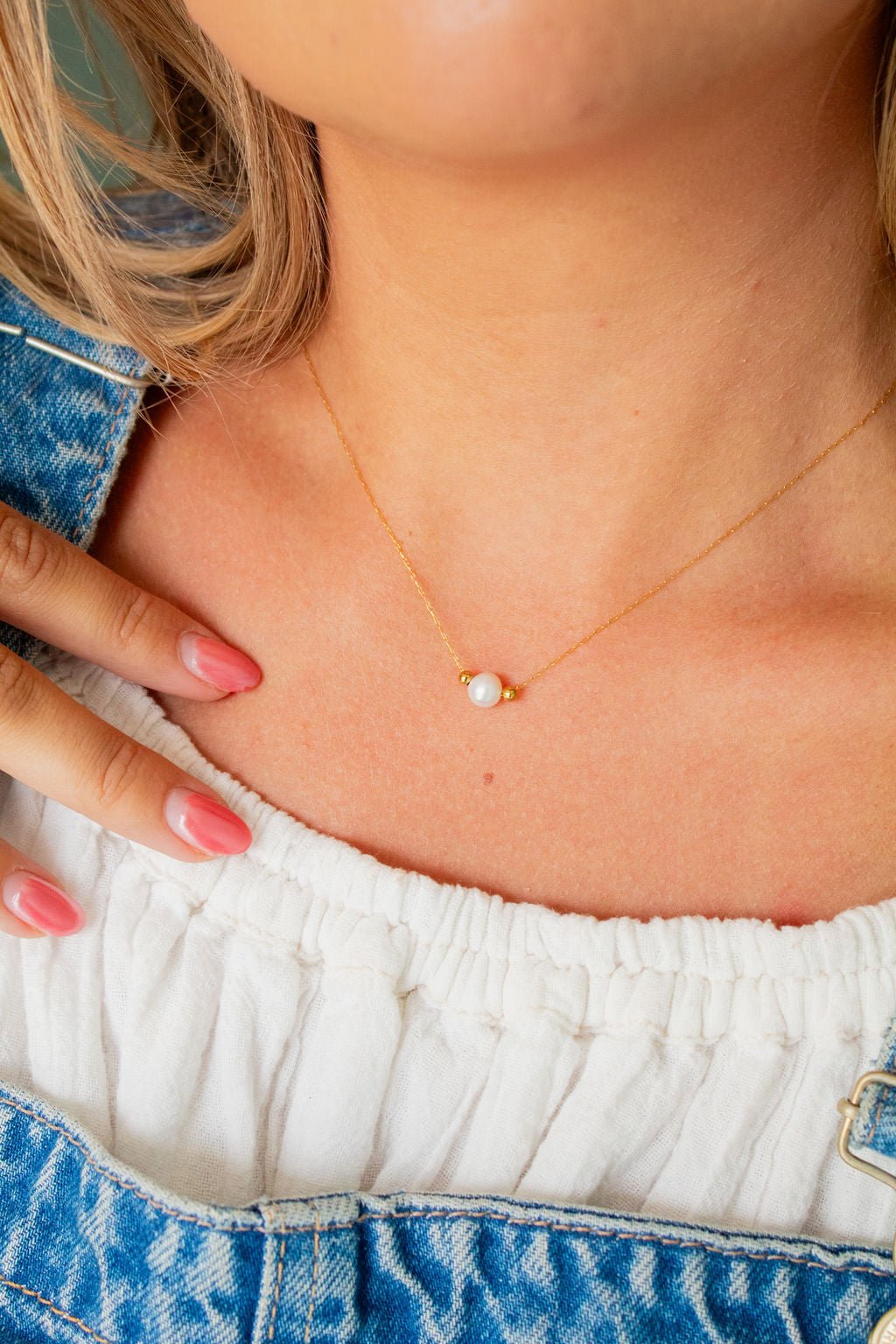 Simple Pearl Pendant Necklace – ANDI