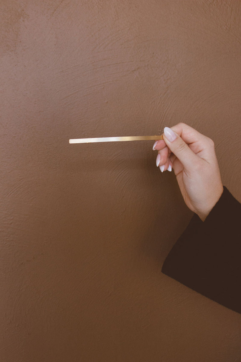 Bronzed Thin French Barrette | Metal Hair barrette – ANDI