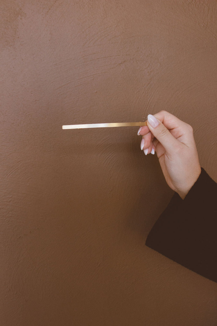 Bronzed Thin French Barrette | Metal Hair barrette – ANDI